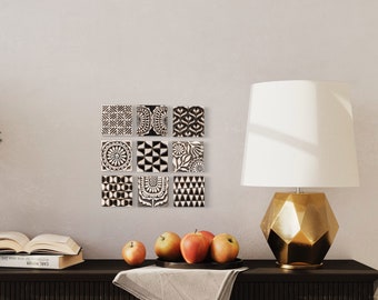 Handmade Ceramic and Mosaic Tile Mounted Square Wall Art MADE - Etsy