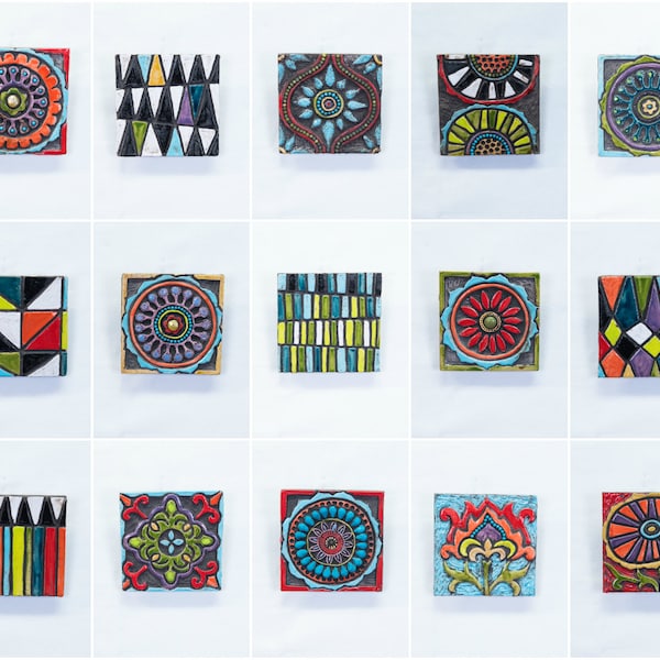 Ceramic Tile Wall Art - Etsy