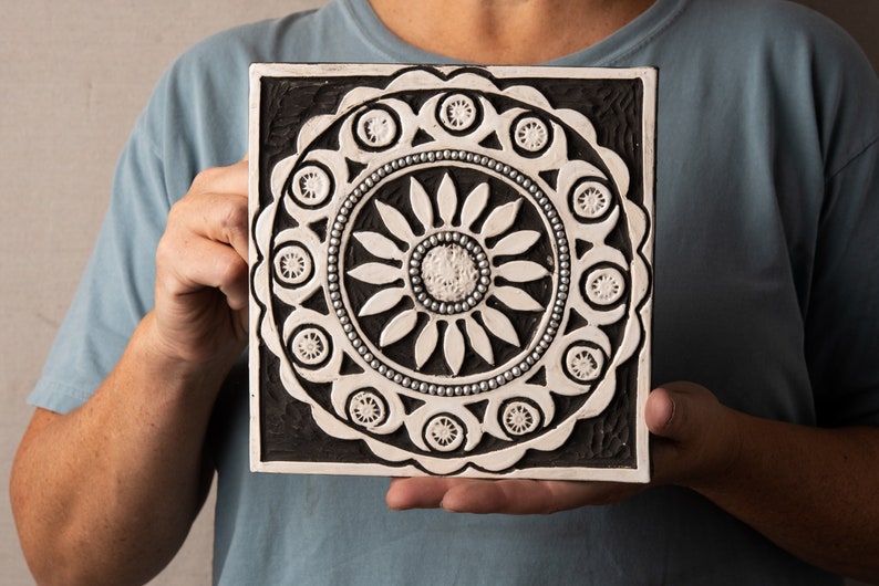 Tile Wall Art (one- Choose From 9 Patterns), 8 Inch Square Mounted Wall ...
