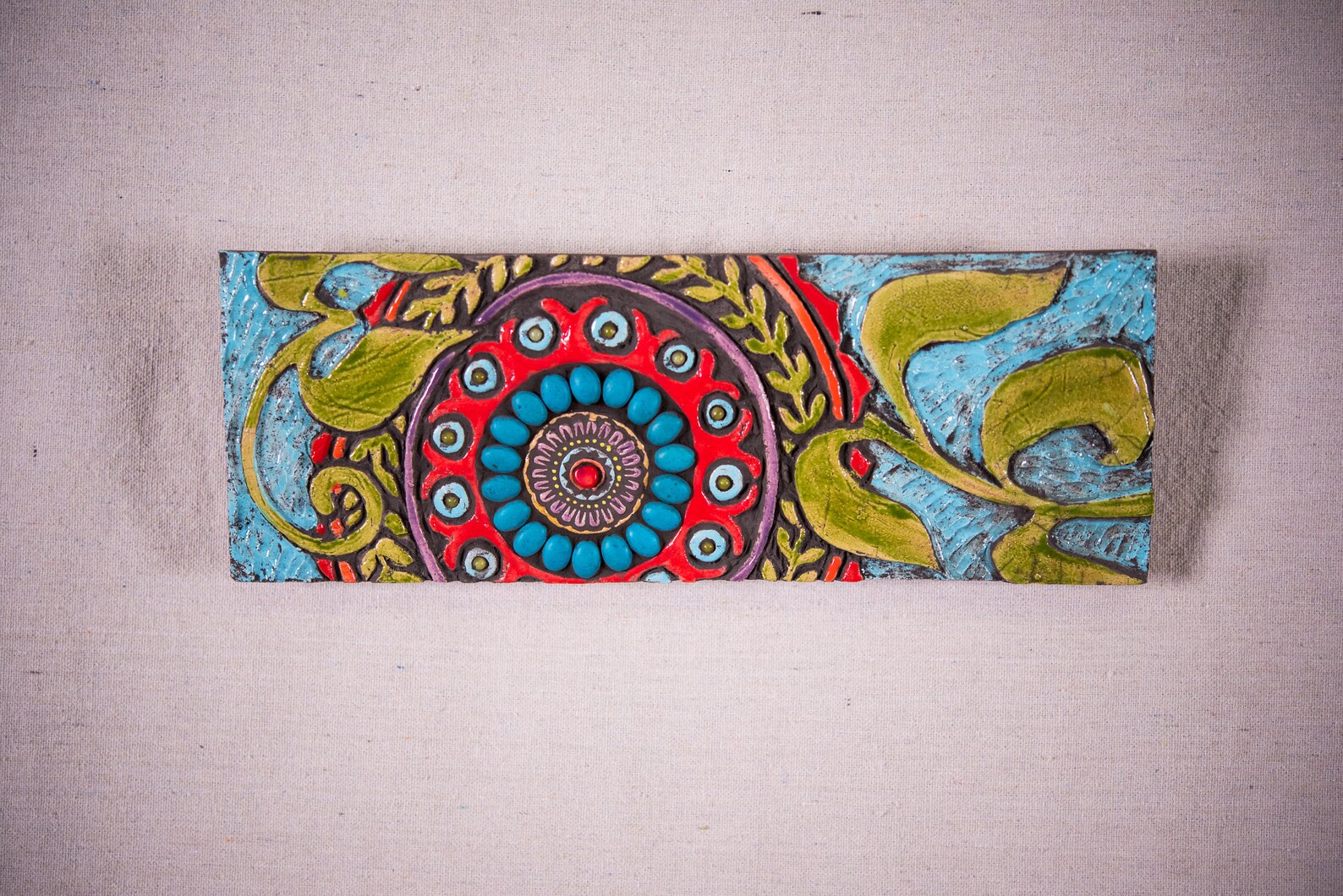 Horizontal Ceramic and Mosaic Wall Art MADE to ORDER - Stick Mini Tile ...