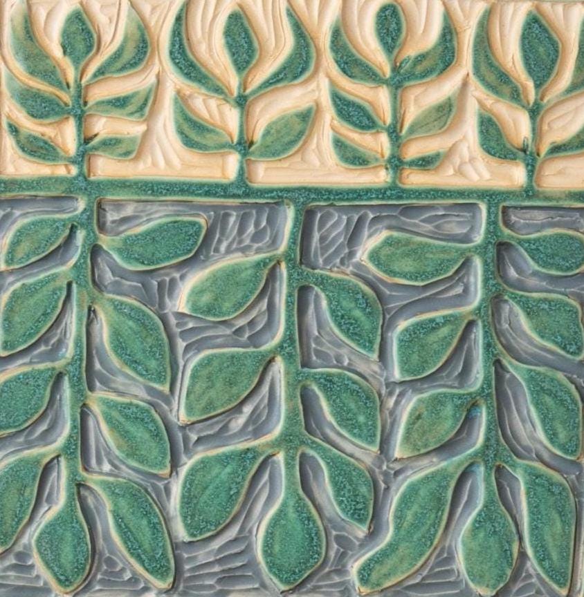 Ceramic Wall Sculpture, Handmade Tile Framed: Passages Series - Sprout ...