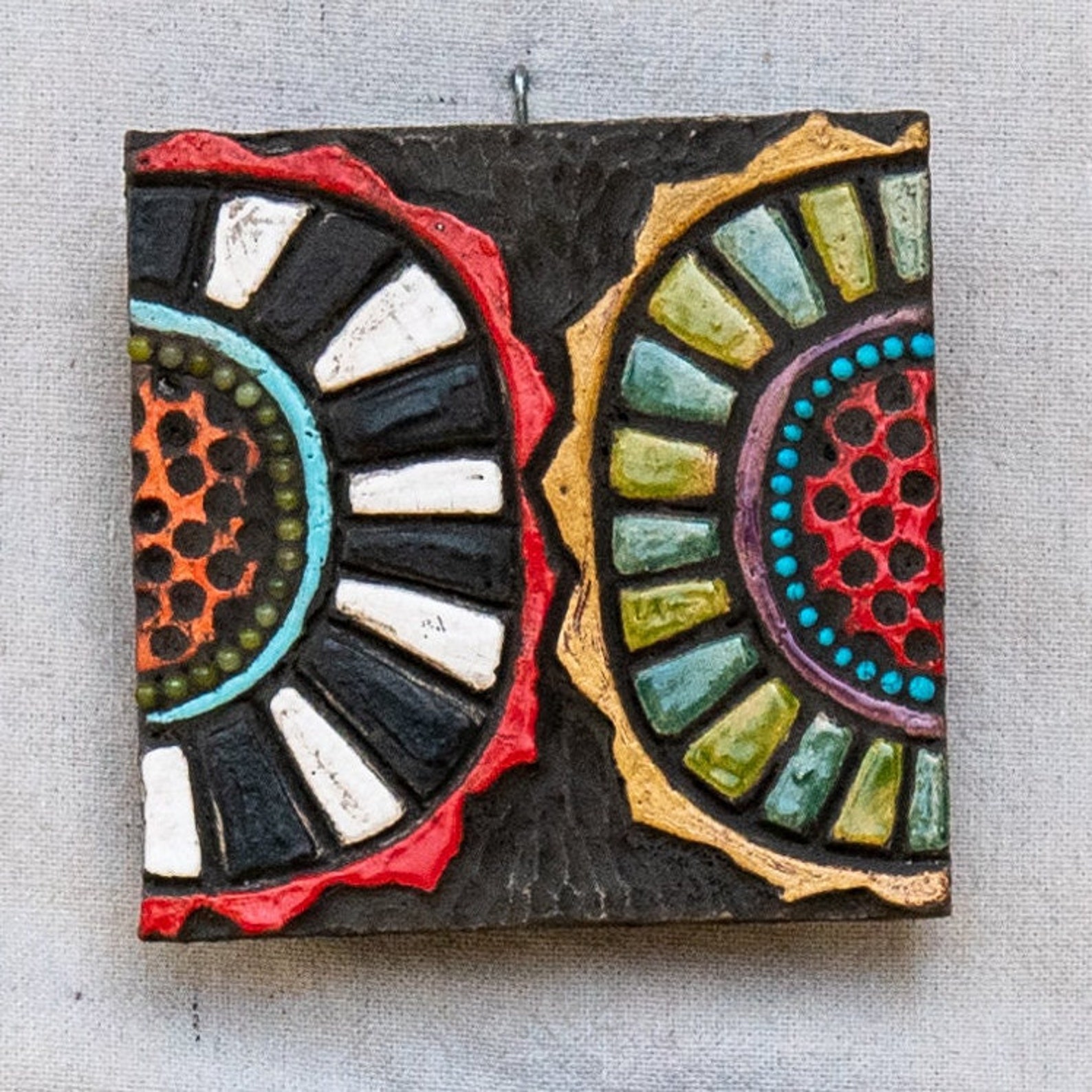 Bright Wall Art Tiles (one - Choose From 12 Patterns) Mounted Tile Wall ...