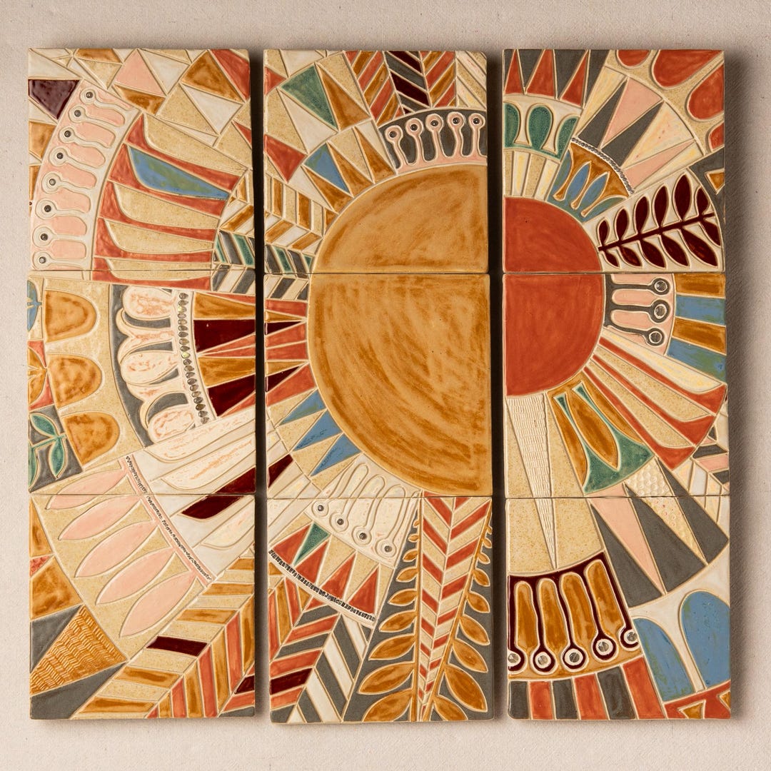 Large Ceramic and Mosaic Wall Art - MADE to ORDER - Original Wall Art ...