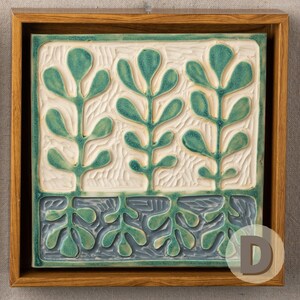 Ceramic Wall Sculpture (one - Choose From Four) Handmade Tiles Framed ...