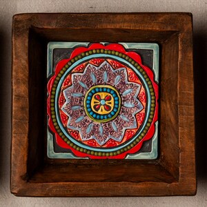 Ceramic Wall Art Set of 5 - Handmade Framed Tiles MADE to ORDER ...