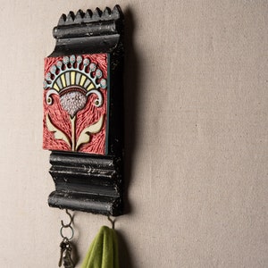Key Hanger With Ceramic and Mosaic Tile, READY to SHIP Blossom Queen - Etsy