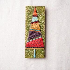 Mid Century Modern Trees Wall Art Set of 3 Ceramic Art Stick Mini Tile ...