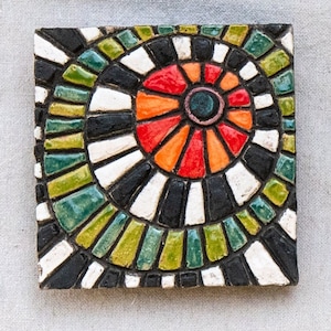 Bright Wall Art Tiles (one - Choose From 12 Patterns) Mounted Tile Wall ...