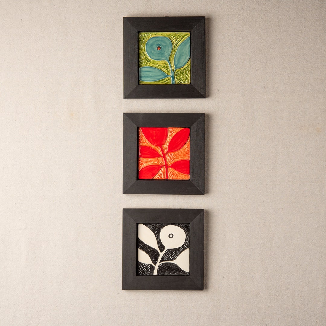 Midcentury Style Ceramic Wall Art (one - Choose From 3 Patterns ...