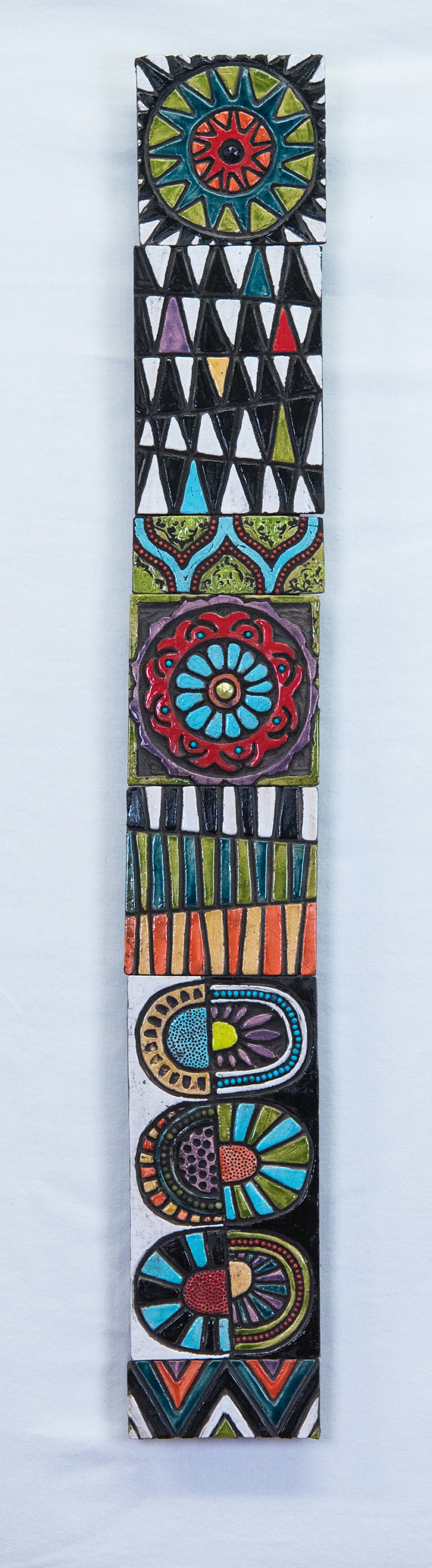 Global Folk Stick (one - Choose From 4 Patterns) Handmade Tile Wall Art ...