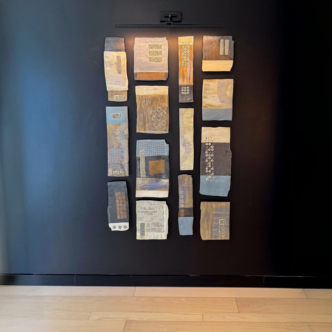 Fragmentation Abstract Ceramic and Mosaic Wall Art Set of 4 - MADE to ...