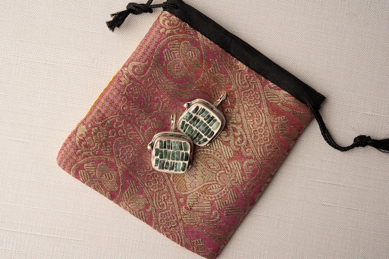 Earrings: Sakota Emerald Mosaic Earrings (MADE to ORDER) - Etsy