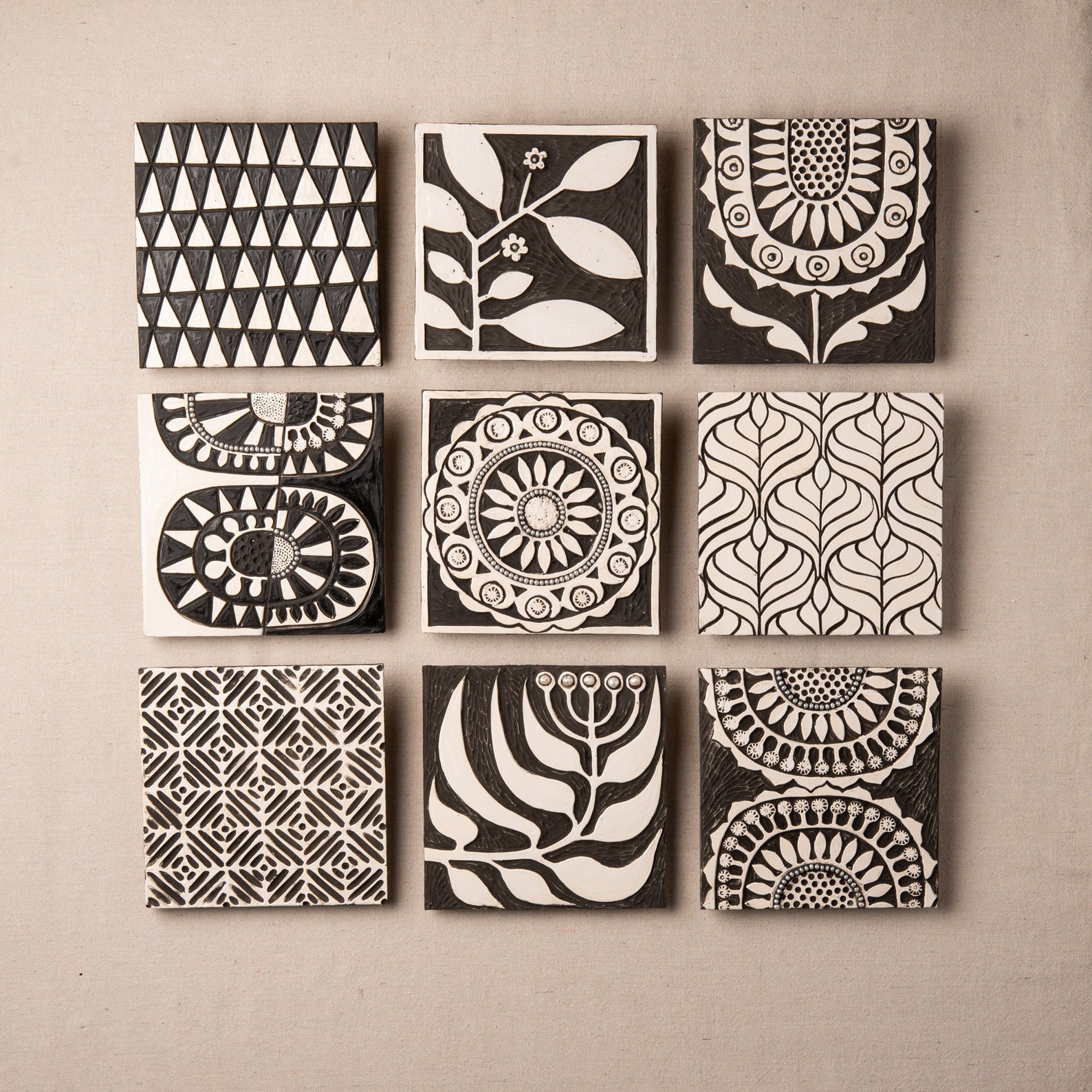 Tile Wall Art one Choose From 9 Patterns 8 Inch Square - Etsy
