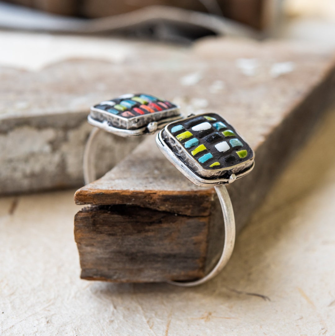 Ceramic Cuff Bracelet, Modern Jewelry, Boho Bracelet, Adjustable ...