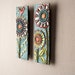 Wall Art Pair Set of 2 Ceramic and Mosaic Wall Art Stick - Etsy