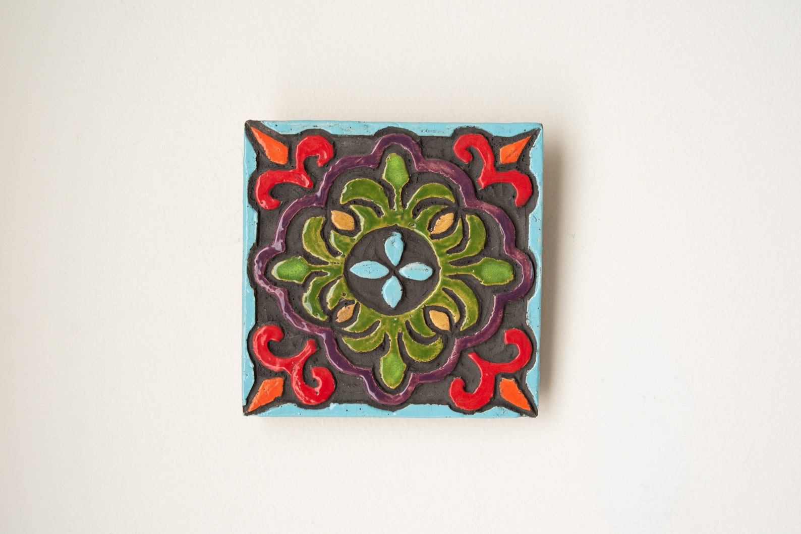 Ceramic Wall Art Mounted Square Tile Wall Art READY to SHIP - Etsy