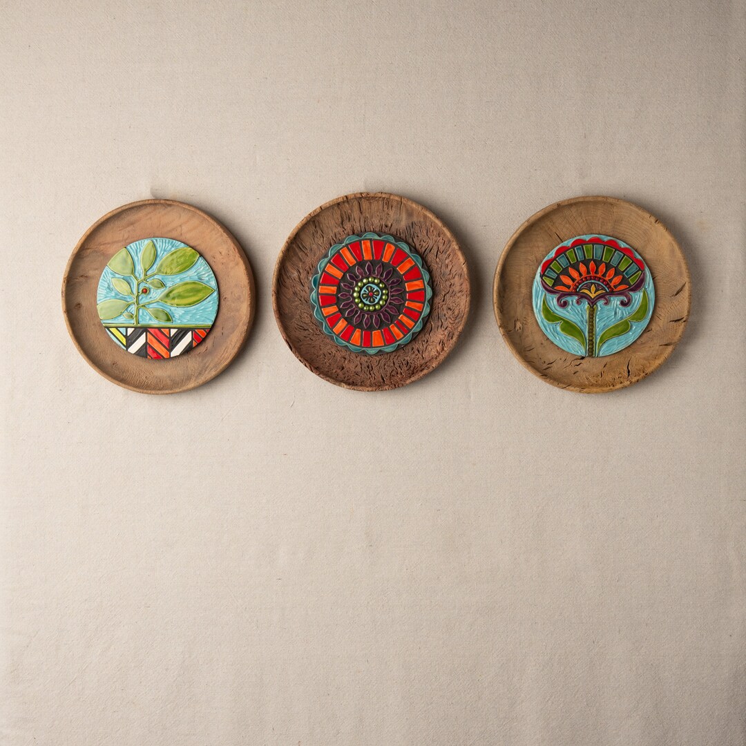 Ceramic Wall Art one Choose From 3 Handmade Ceramic and Mosaic Tile ...