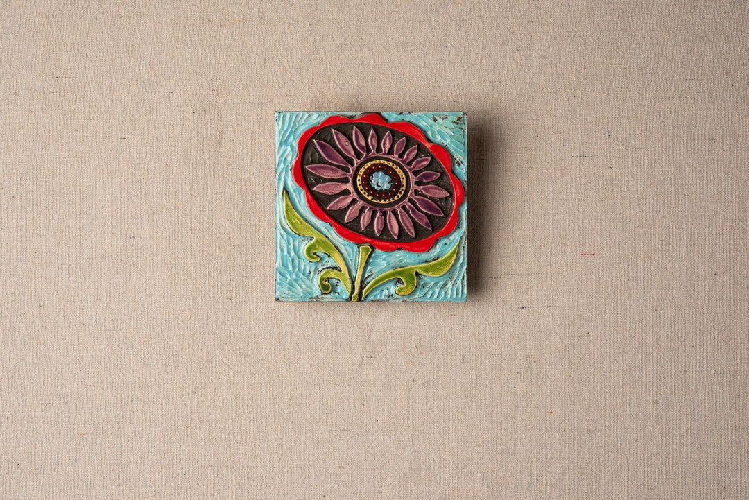 Happy Mum Handmade Ceramic and Mosaic Tile Wall Art - Etsy