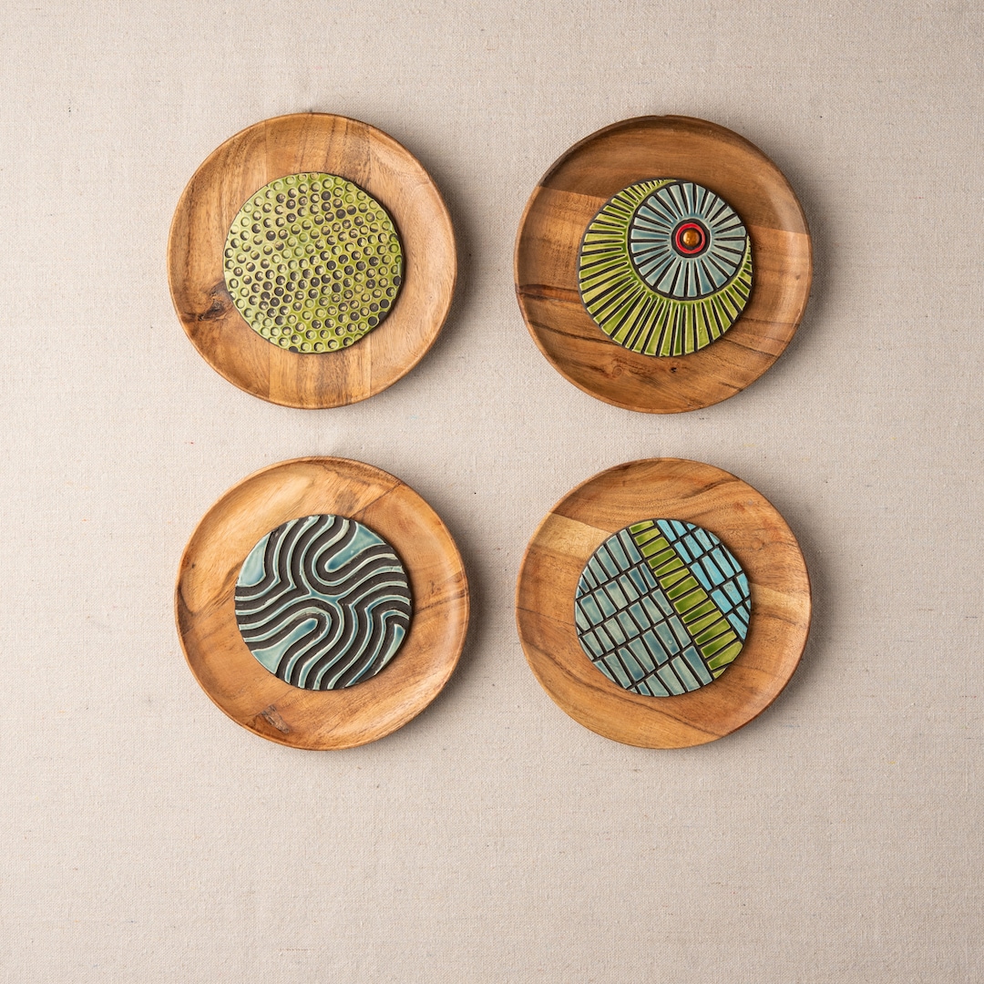 Midcentury Gallery Wall Set of 4 - Mid Mod Wall Decor - Handmade ...