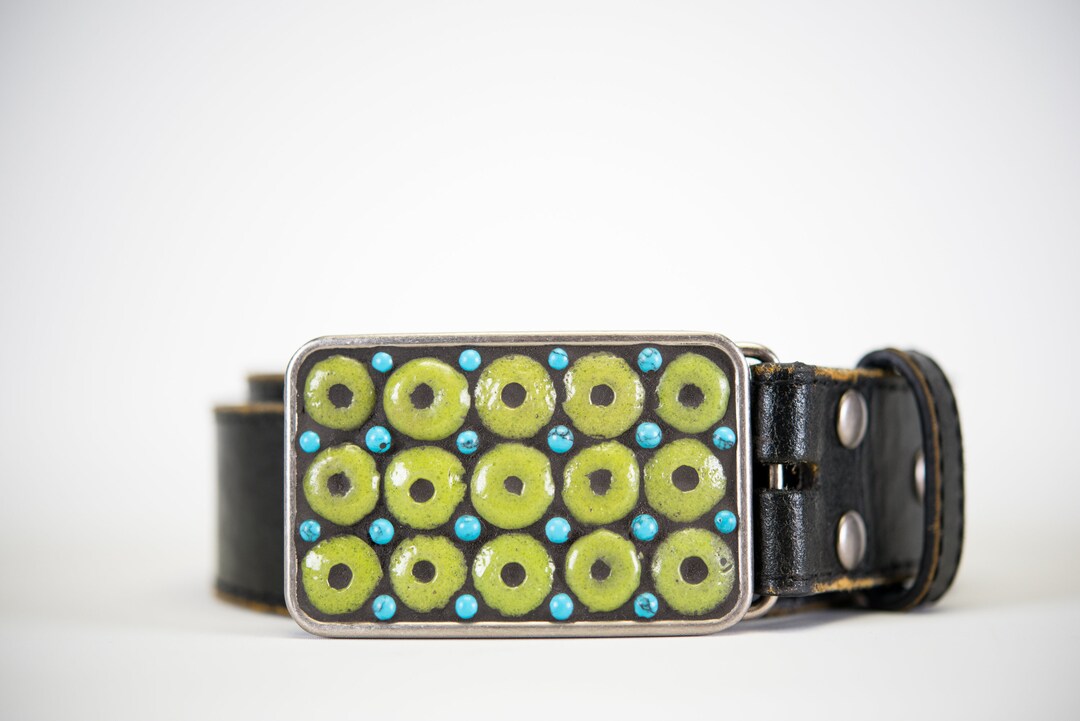 Belt Buckle for Men, Ashanti Bead Belt Buckle, MADE to ORDER With ...