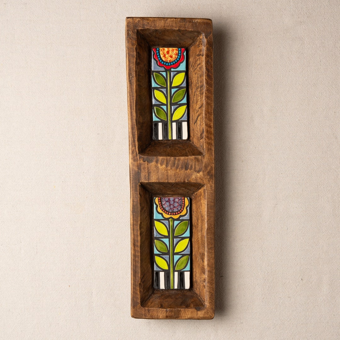 Ceramic Wall Sculpture - Handmade Tiles Framed - MADE to ORDER ...