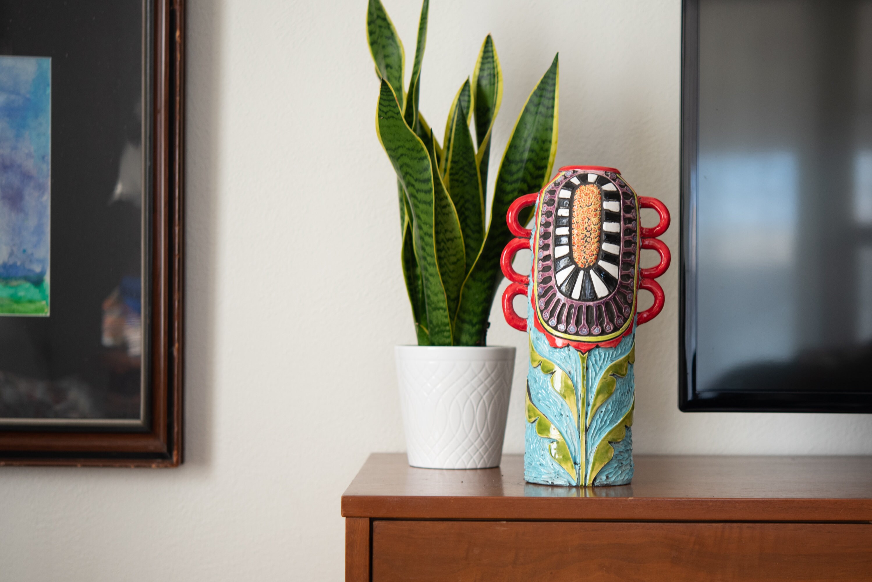Vase Pure Joy READY to SHIP Handcarved Stoneware Ceramic | Etsy