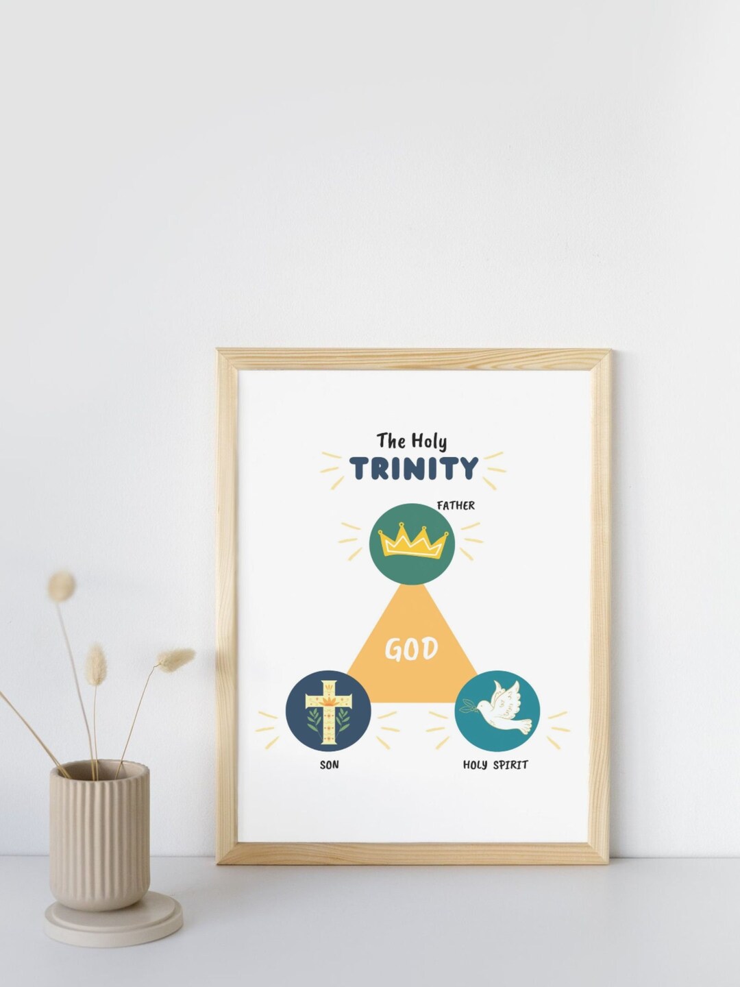 Holy Trinity Kids Poster: Christian Sunday School Decor (digital Print ...
