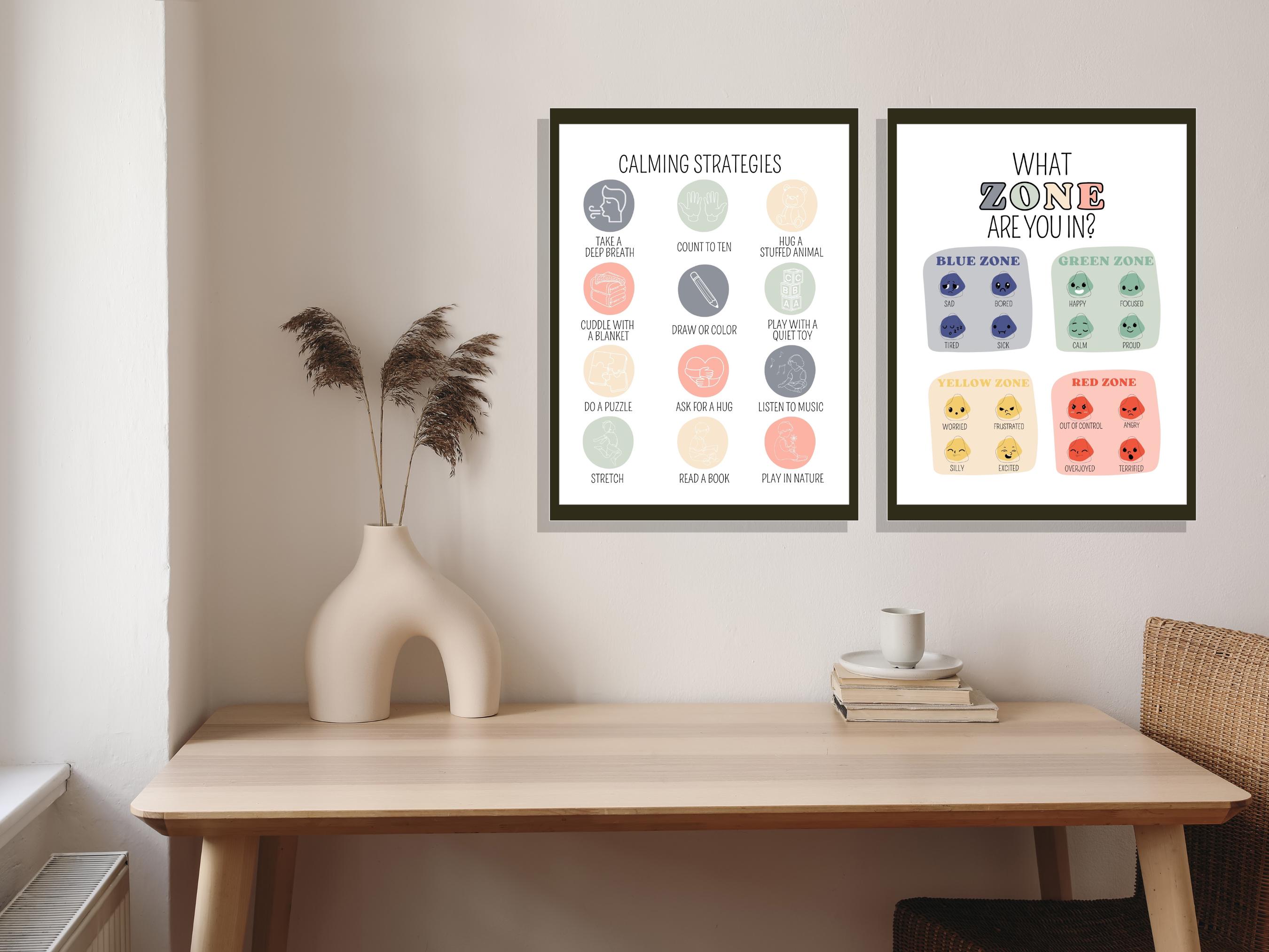 Girls Calm Down Corner Printable, Emotions, Calm Down Kit, Montessori ...