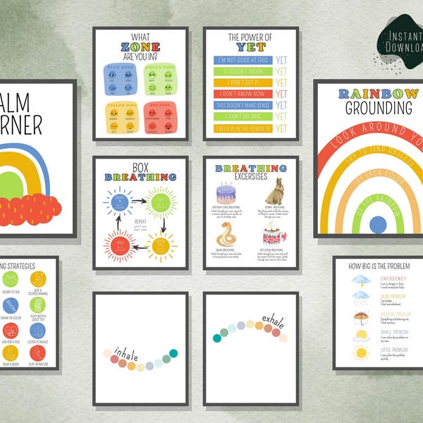 Neutral Tones Calm Down Corner Printable, Calm Down Kit, Montessori ...