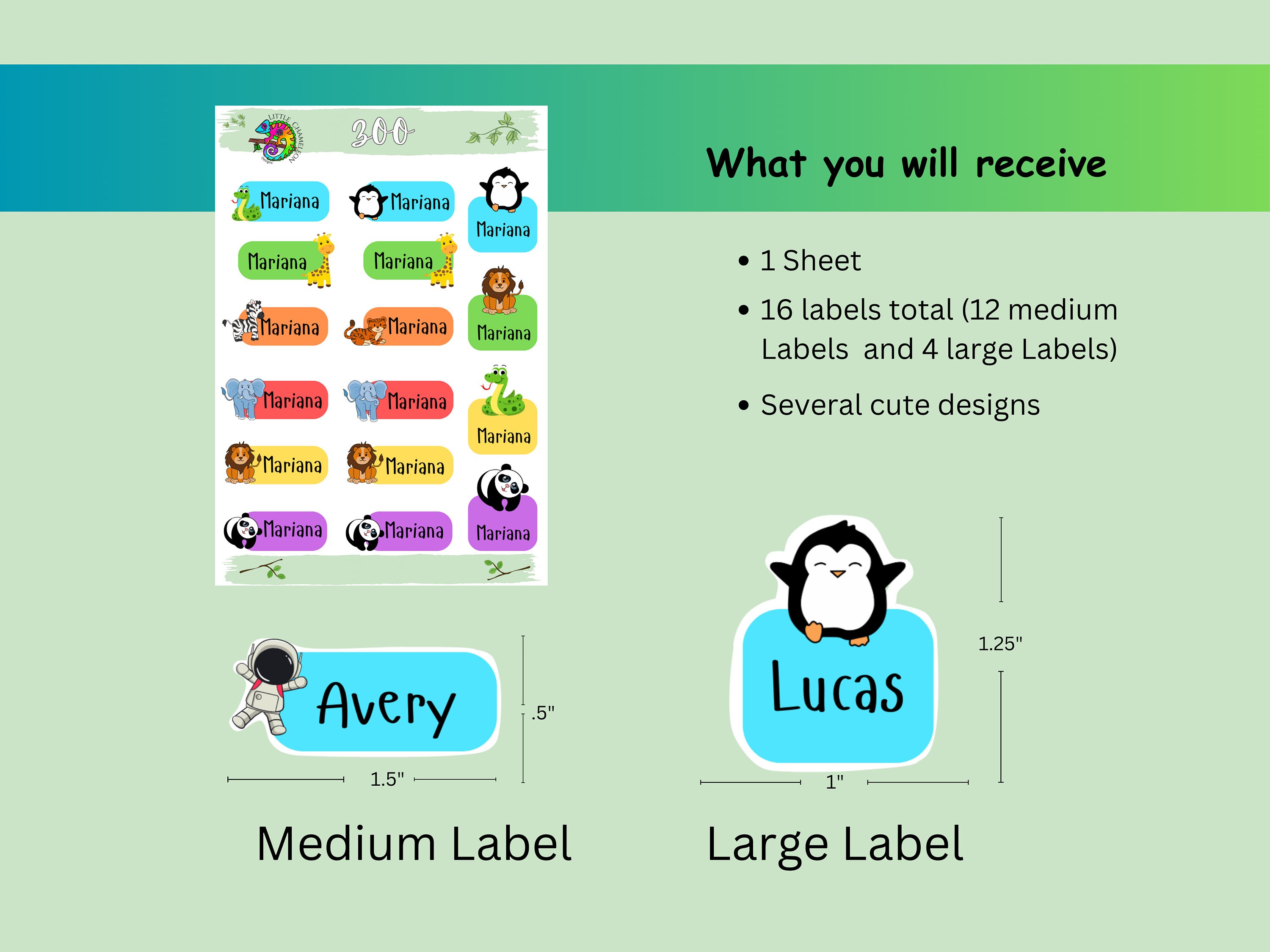 Cute Daycare Labels - Cute Fish Labels - Personalized Name Labels ...