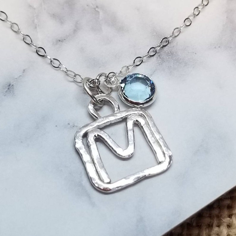 Collar M collar personalizado con inicial collar inicial - Etsy España