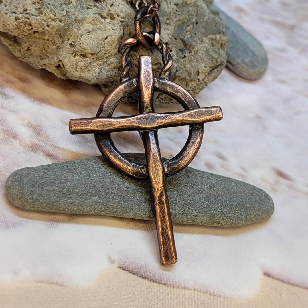 Copper Celtic Cross Necklace Made to Order, Father's Day Gift, Handmade ...