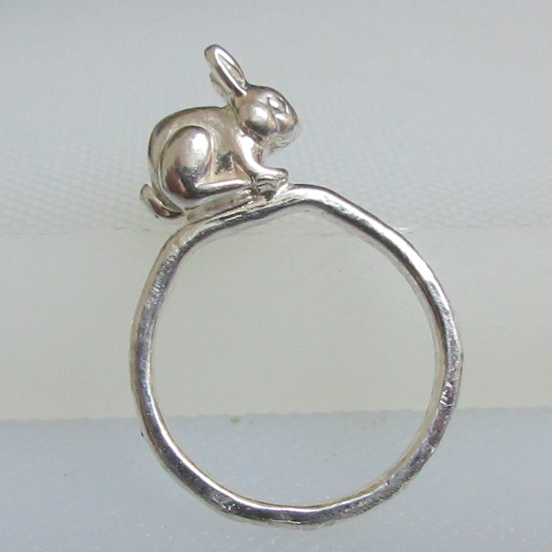 Bunny Rabbit Ring in Sterling Silver, Ready to Ship in Size 5 and 7 ...
