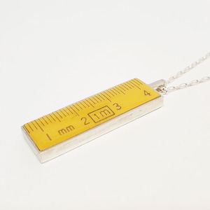 Yellow Metric Ruler Pendant - Etsy