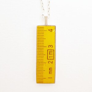 Yellow Metric Ruler Pendant - Etsy