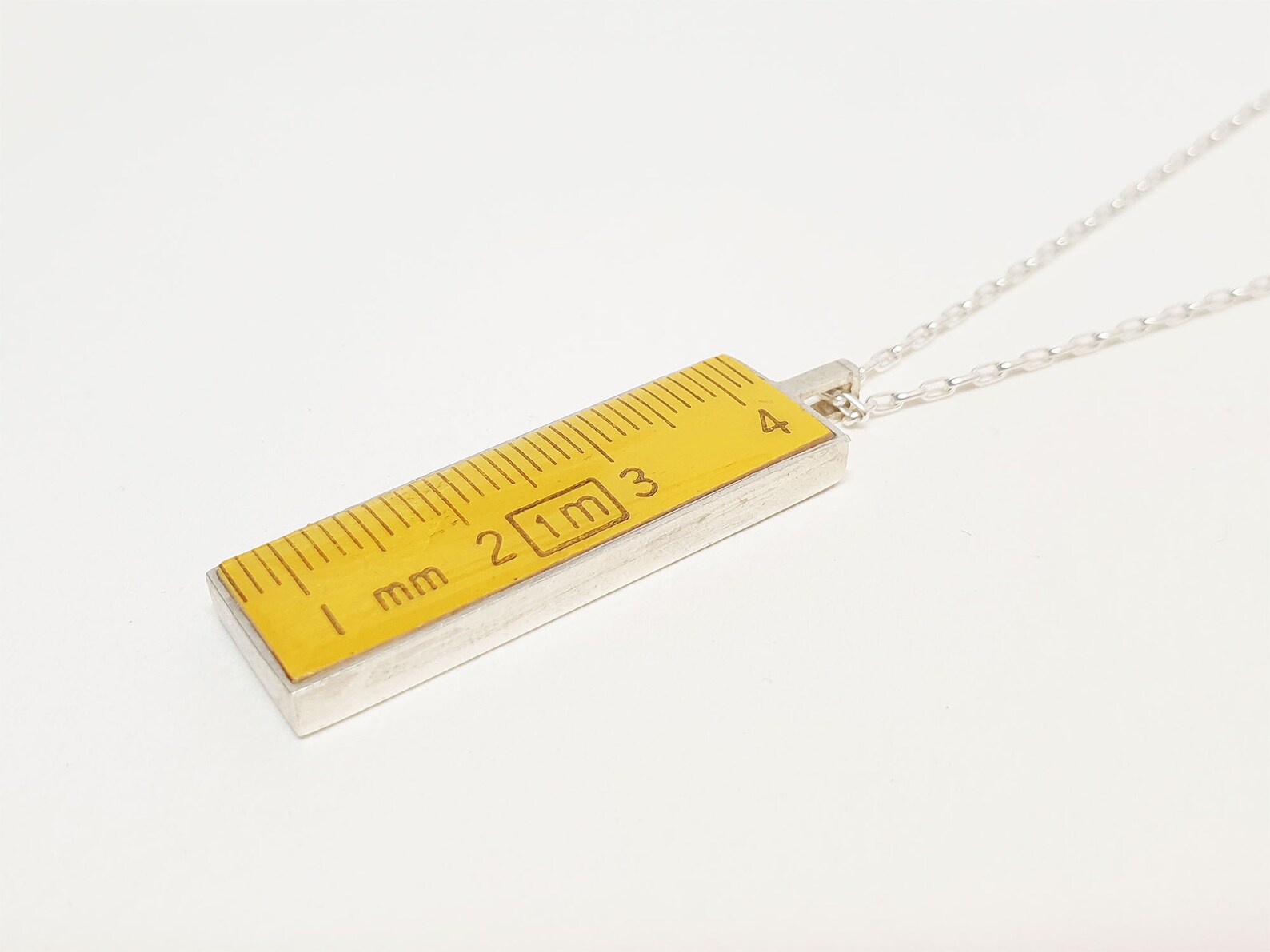 Yellow Metric Ruler Pendant - Etsy