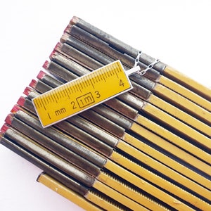 Yellow Metric Ruler Pendant - Etsy