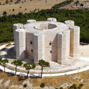 Castel Del Monte Italian Architectural Floor Plan - Sterling Silver and ...