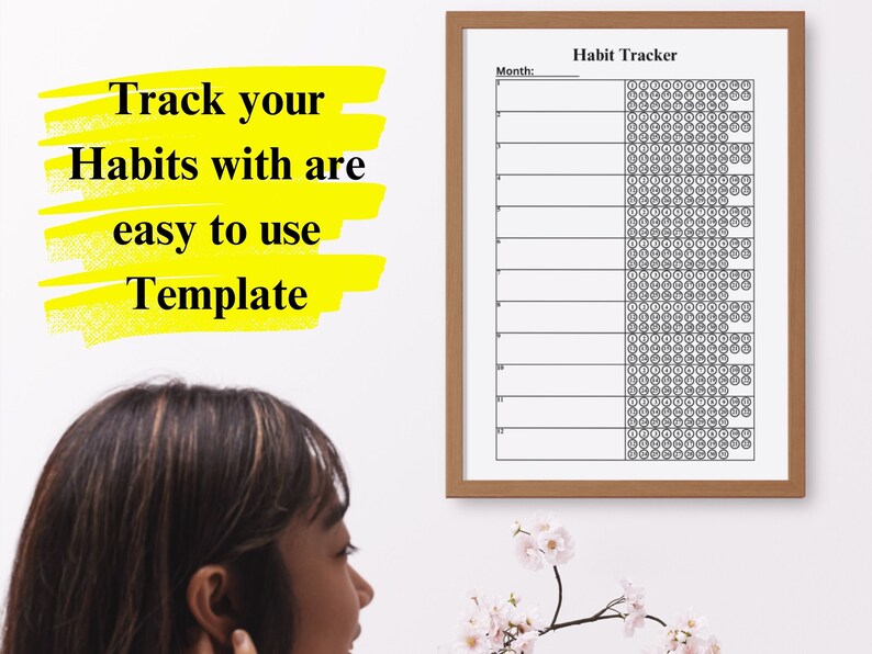 Daily Habit Tracker Template | Everyday Tracker | Annual Goal Planner ...