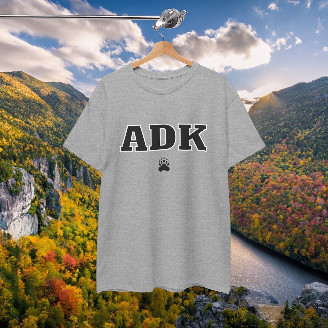 Adirondacks T-shirt Bear Paw, Tree Detail, Hiking Shirt, Gift for Him ...