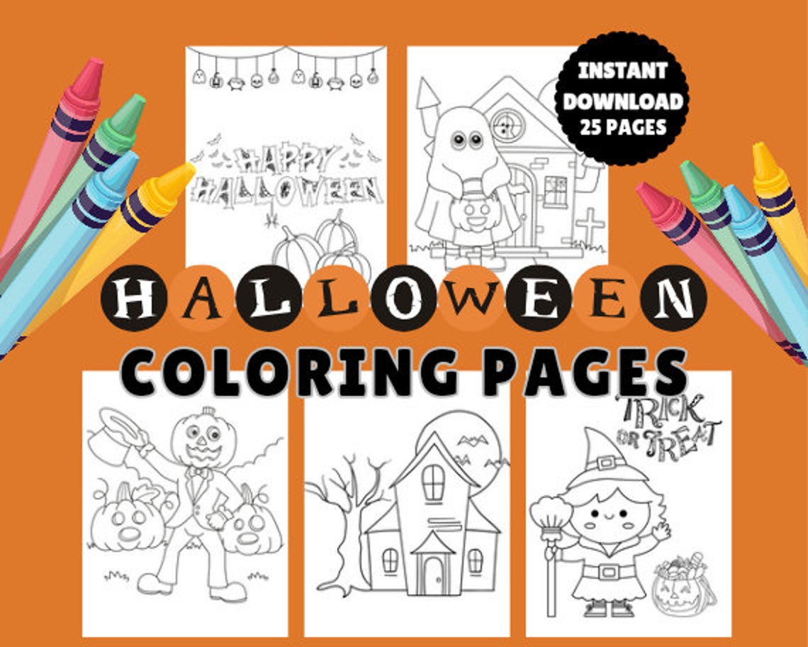 Halloween Coloring Pages for Kids, Coloring Books, Coloring Pages ...