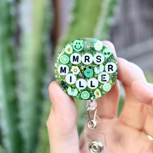 Personalized Resin Badge Reel: Custom ID Holder - Etsy