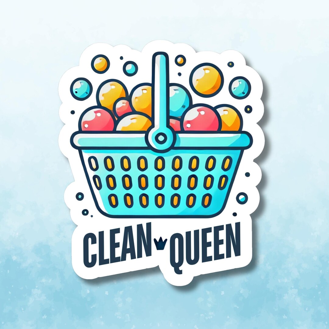 Clean Queen Sticker, Cleanliness Sticker, Household Sticker ...