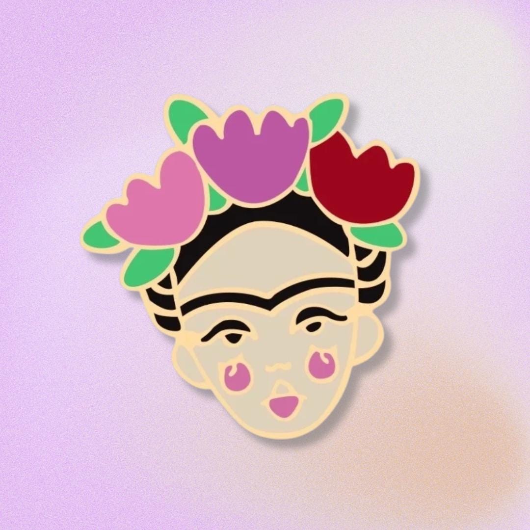Frida Kahlo De Rivera Enamel Pin, Mexican Heritage Pin, Culture Pin ...