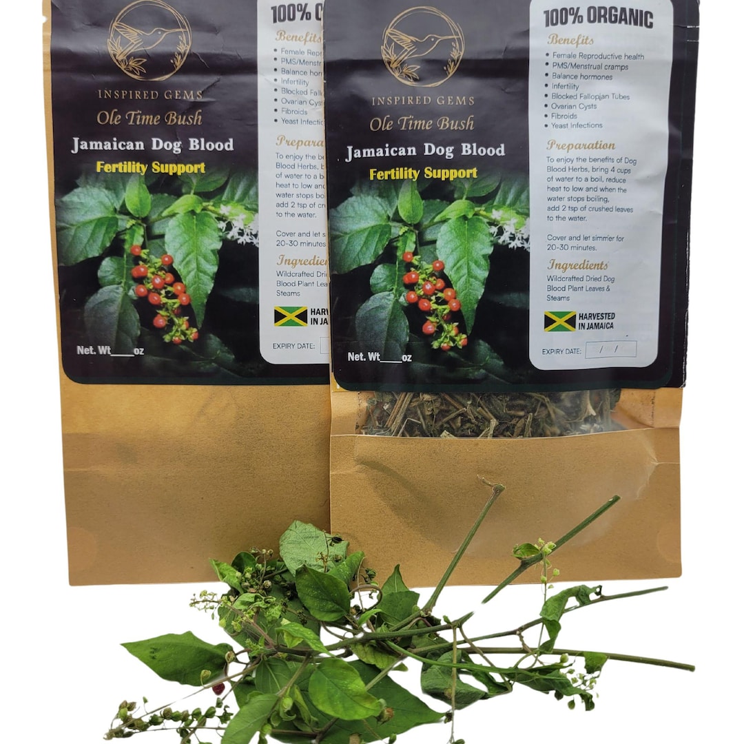 100% Jamaican Dog Blood Organic Tea 4oz- 2pk X 2oz -fertility Superfood ...