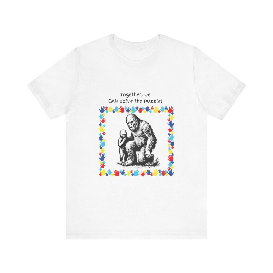 Bigfoot Autism Together We CAN Solve the Puzzle - Etsy
