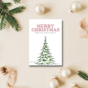 Printable Christmas Card Set: 5 Canva Template Designs (4x6 Digital ...