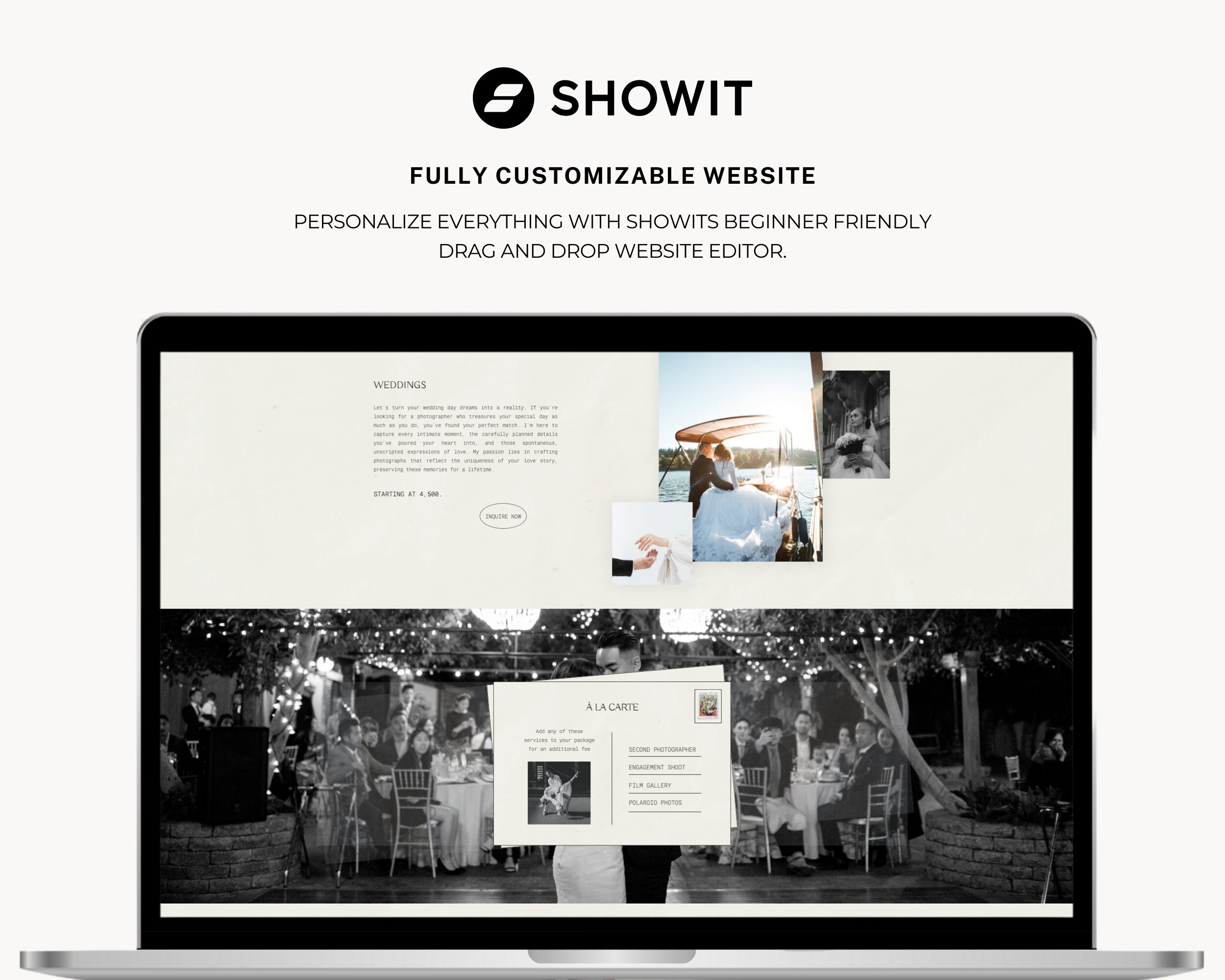 Showit Website Template for Wedding & Elopement Photographer, Creative ...