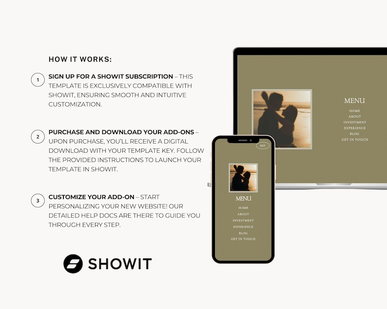 4 Pop-out Menu Showit Add-on Templates, Pop-out Menu Add-on Canvas ...