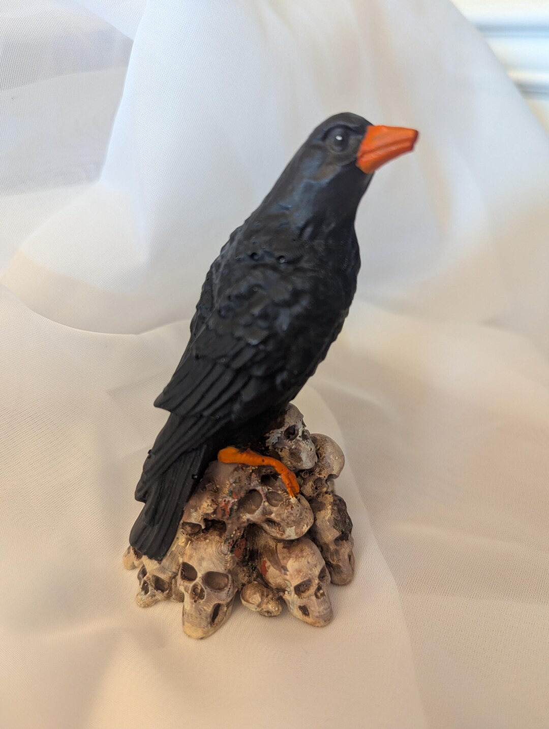 Raven's Rest Resin Statue | Handpainted Goth Decor | 4.5 Inch Figurine ...